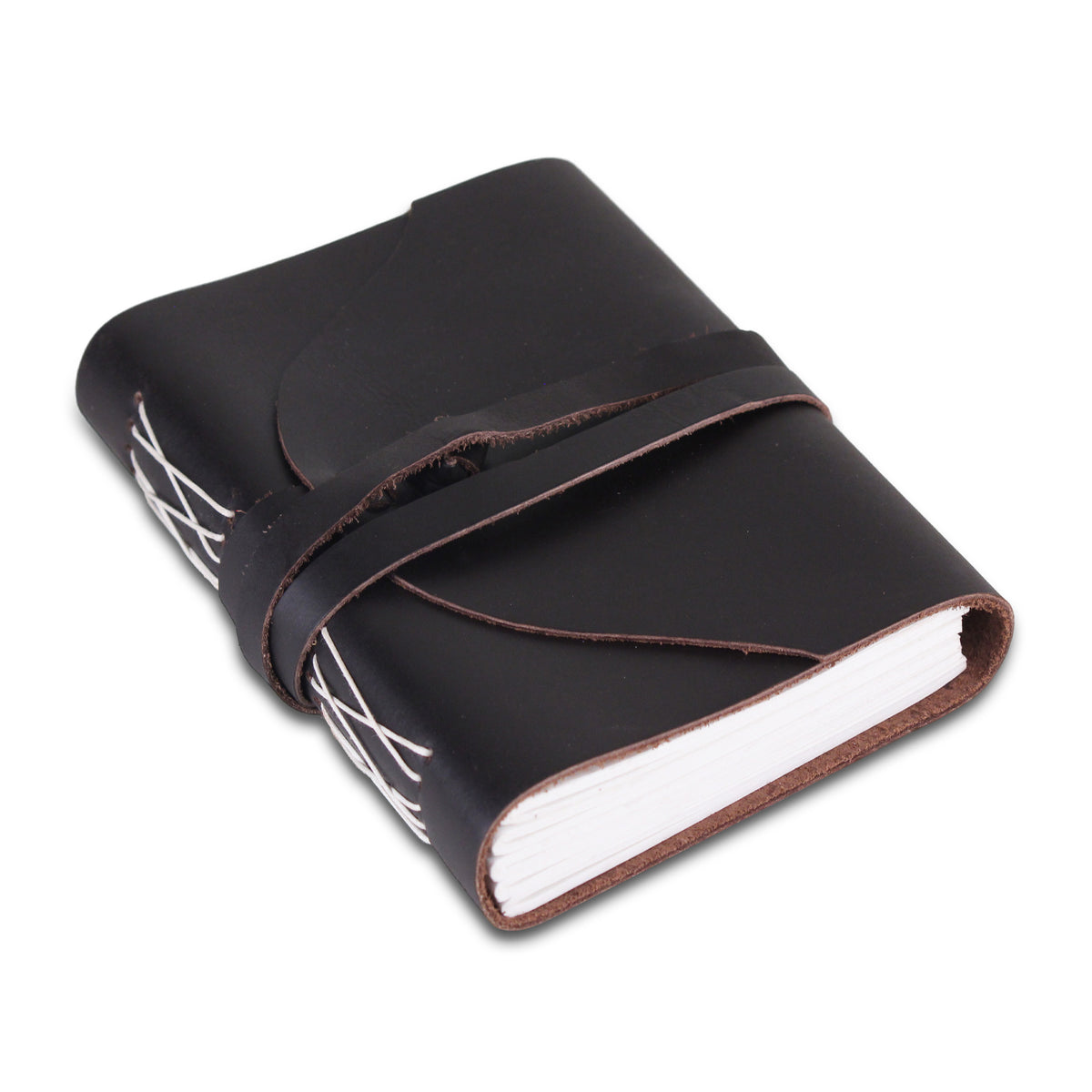 Textnote Black White Leather Journal By Handmade World | Daily Notebook ...